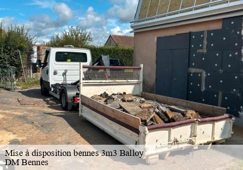 Mise à disposition bennes 3m3 à Balloy 77118 Tél: 01.89.43.07.41